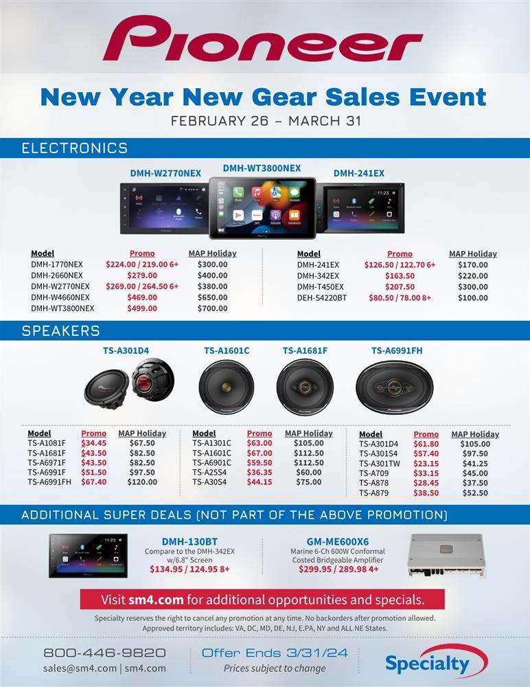 Specialty: Current Promos