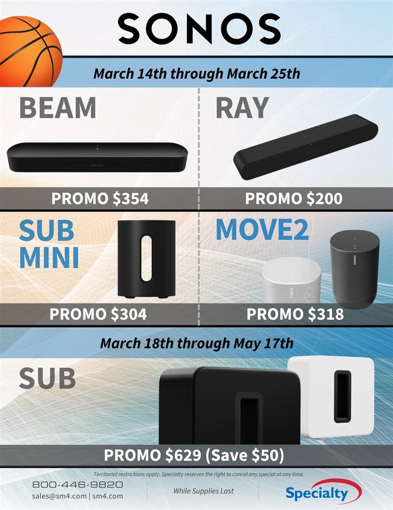 Specialty: Current Promos