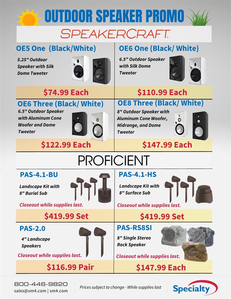 Specialty: Current Promos