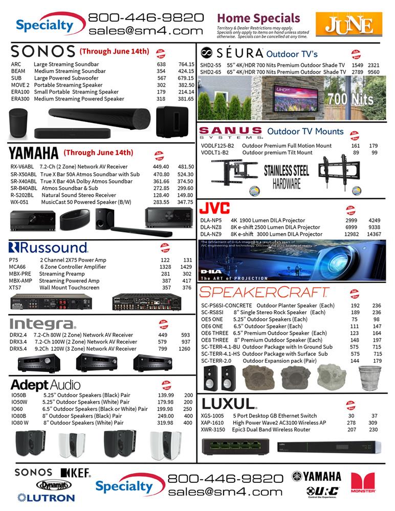 Specialty: Current Promos